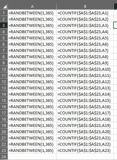 Generate Random Numbers With Repeating From 1 365 Rexcel