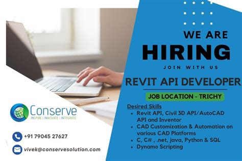 Vivek Anand On Linkedin Urgentrequirement Api Revitapi Bim Job Trichyjobs Hiring