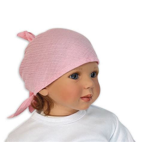 Chusta MuŚlinowa Trójkątna Apaszka Lato Chustka Bandamka Dla Dzieci RÓŻowa Dartomik Sklep