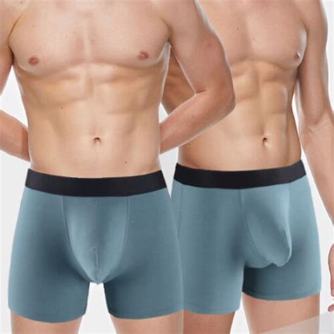 Sexy Mens Breathable Comfortable Panties Underpants Solid Color Cotton