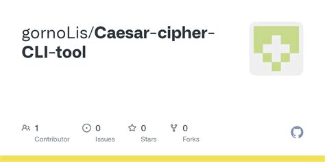 GitHub GornoLis Caesar Cipher CLI Tool