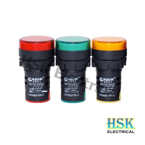 22mm Pilot Light Led Panel Indicator Red Green Yellow 220vac 12vdc