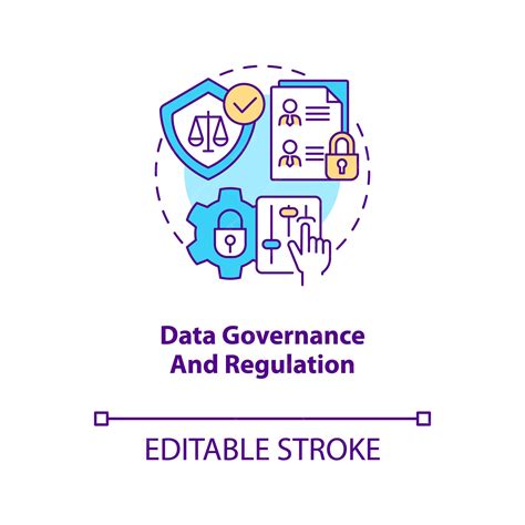Premium Vector Data Governance And Regulation Concept Icon