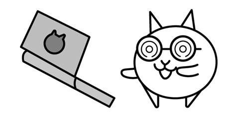 The Battle Cats Nerd Cat Cursor Custom Cursor