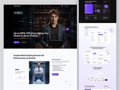 Web Hosting Service Website Template Ui Design Minimal By Saiful