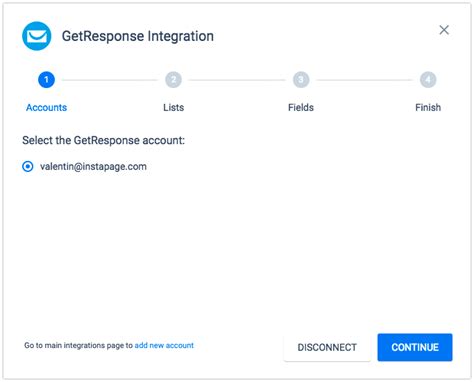 integrating with getresponse instapage help center