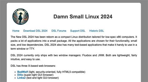 超小さいlinuxディストリビューション「damn Small Linux 2024」が爆誕 ソフトアンテナ