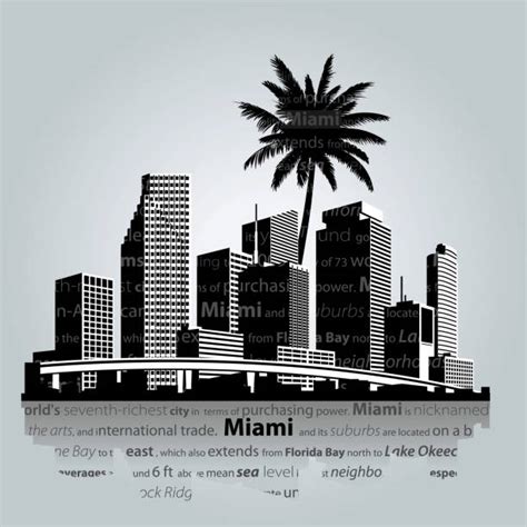 530 Miami Architecture Stock Illustrations Royalty Free Vector