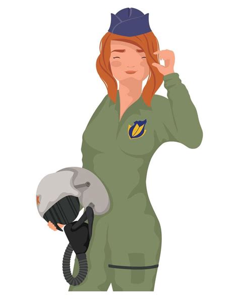 Female War Pilot 10849223 Vector Art At Vecteezy