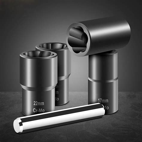 5 Piece Twist Socket Set Lug Nut Remover Extractor Vicedeal