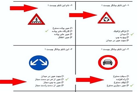 نمونه سوالات امتحان آیین نامه رانندگی با جواب رایگان از کجا دانلود کنم؟