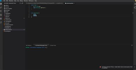 Gitpod Support Issue Prisma Language Tools GitHub