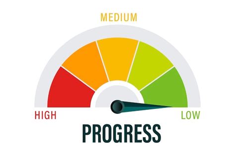premium vector progress level indicator graphic element speedometer