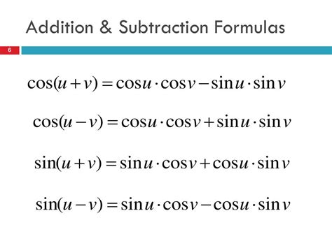 Ppt 73 Addition And Subtraction Formulas Powerpoint Worksheets