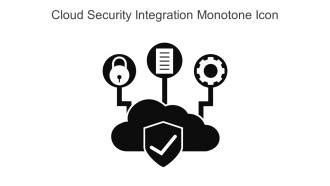Cloud Security Integration Monotone Icon In Powerpoint Pptx Png And Editable Eps Format PPT Template