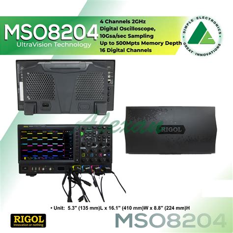 Rigol MSO8204 Digital Oscilloscope 4 Channels 2GHz 10Gsa Sec Sampling Up To 500Mpts Memory