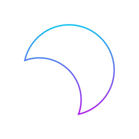 Ícone De Lua Generic Gradient Outline