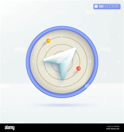 Compass Icon Symbols Cartography Geolocation Position Finding Navigation Concept 3d Vector