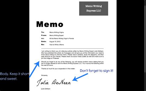 How To Write An Informal Memo Toughnickel