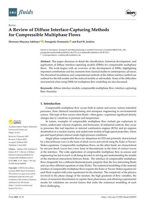 Pdf A Review Of Diffuse Interface Capturing Methods For Compressible