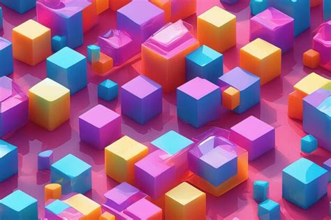 Premium Ai Image Abstract Background Geometric Shapes 3 D Rendering