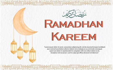 물 색깔 장신구와 Laterns 라마단 카림 배경 프리미엄 벡터