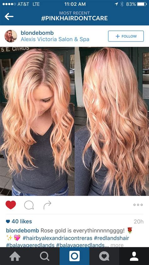 Rose Gold Hair Ginger Hair Color Peach Hair Balayage Hair