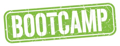 Bootcamp Text Written On Green Stamp Sign Stock Illustration