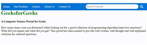 Create A Search Bar Using HTML And CSS GeeksforGeeks