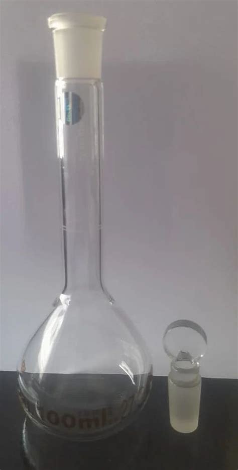 Cylindrical 100ml Glass Volumetric Flask For Laboratory Size 10inch Height At 270 Piece
