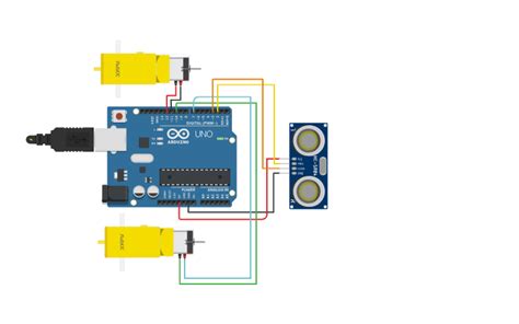 Circuit Design Motor Speed Control Using Distance Sensor Tinkercad