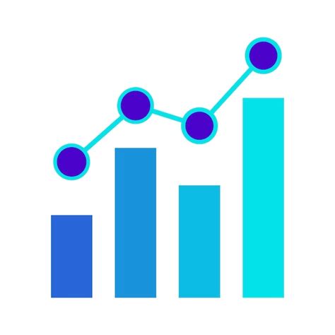 Premium Vector Statistic Diagram Chart Blue Icon Vector Illustration