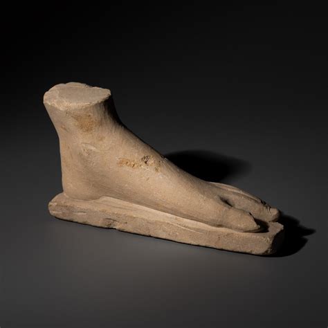 Ancient Egyptian Hardened Limestone Sculptors Model In The Shape Of A