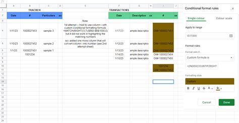 Regex Custom Match Function In Conditional Formatting Not Fully
