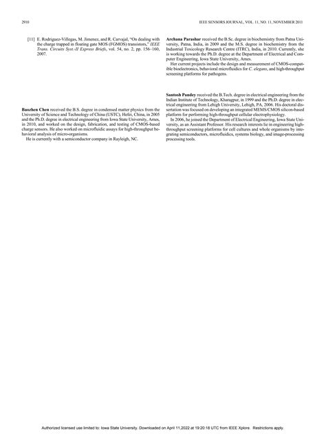Folded Floating Gate Cmos Biosensor For Nano Charge Sensing Docx Consumer Electronics