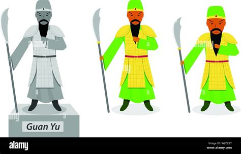 Guan Yu Statue Stock Vector Images Alamy