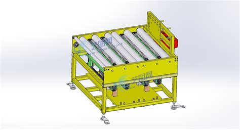 轮胎分流滚筒输送机设计三维模型SolidWorks14版可编辑C23471 艺图网