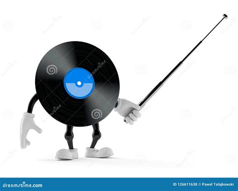 Vinyl Character Aiming With Pointer Stick Stock Illustration Illustration Of Empty Space