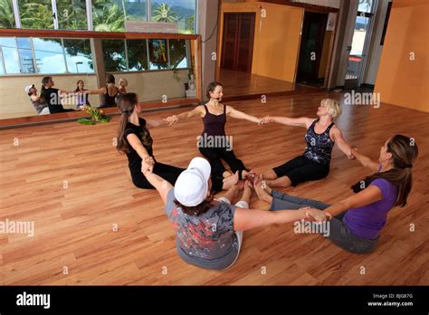 Group Of Women In A Nia Exercise Class Stock Photo Alamy