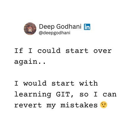 Deep Godhani On Linkedin Git Learngit Justforfun