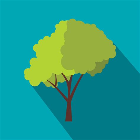 Green Tree Icon Flat Style 14694983 Vector Art At Vecteezy