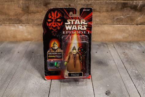 Vintage Star Wars Action Figure Boss Nass Episode 1 Comm Tech Chip