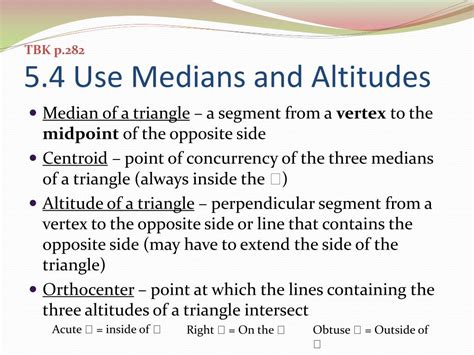 Ppt Points Of Concurrency In Triangles 5 1 Through 5 4 Powerpoint Presentation Id 650953