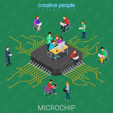 Premium Vector Microchip Microprocessor Programming Code Development
