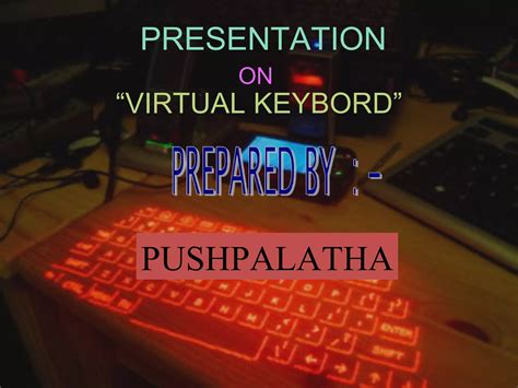 Presentation Virtual Keybord 2 Ppt Computer Peripherals Computing
