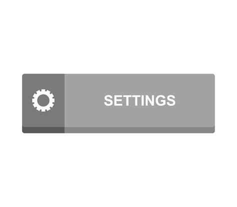 Premium Vector Settings Button