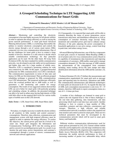 Pdf A Grouped Scheduling Technique In Lte Supporting Ami