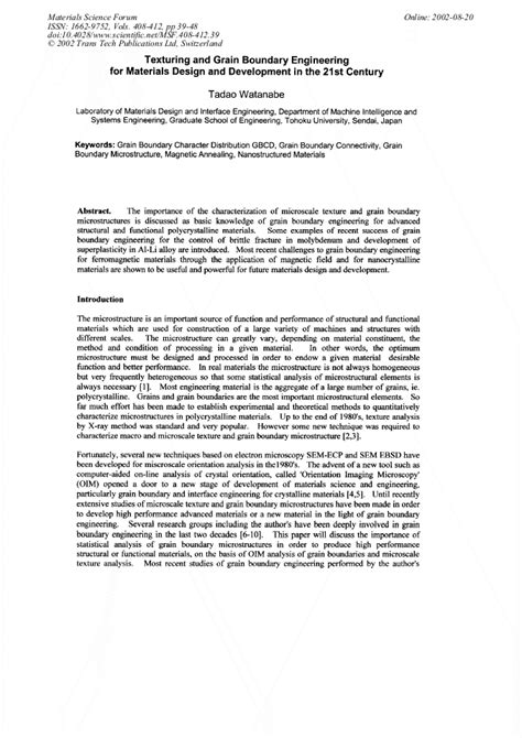 Texturing And Grain Boundary Engineering For Materials Design And