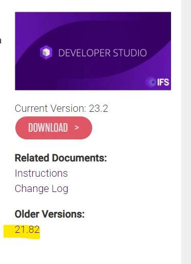 Developper Studio Installation Frozen IFS Community