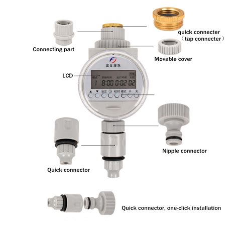 Water Timer Solar Power Automatic Lcd Digital Water Saving Irrigation Controller Irrigation